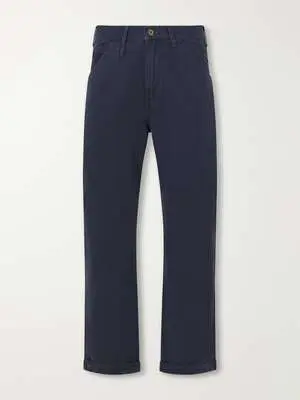 HUMAN MADE Straight-leg Cotton-canvas Trousers - Navy