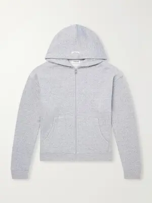 FRAME Cotton-jersey Zip-up Hoodie - Gray
