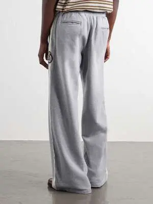 424 Wide-leg Distressed Cotton-jersey Sweatpants