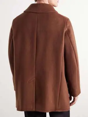 KAPTAIN SUNSHINE Double-breasted Brushed Wool-felt Coat