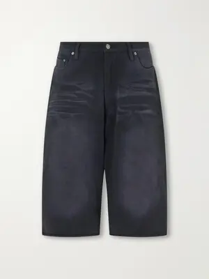 424 Big Daddy Straight-leg Cotton-jersey Shorts - Black