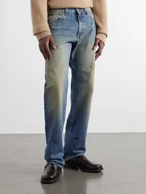 424 Loose Straight-leg Distressed Jeans