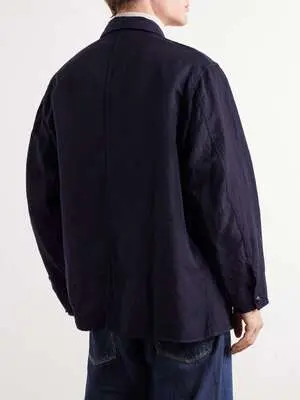 KAPTAIN SUNSHINE Cashmere And Linen-blend Gabardine Overshirt