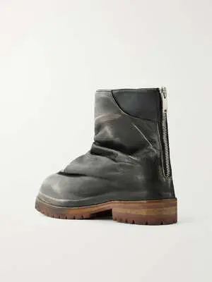 424 Marathon Distressed Leather Biker Boots