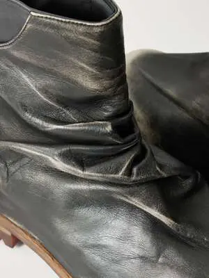 424 Marathon Distressed Leather Biker Boots