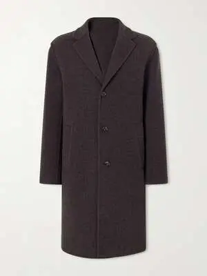 PIACENZA CASHMERE 1733 Brushed Cashmere Felt Coat - Brown