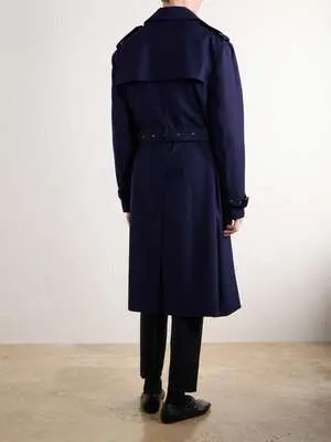 Celine Mayfair Double-breasted Belted Wool-gabardine Trench Coat
