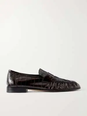THE ROW Soft Loafer Two Eel Loafers - Brown