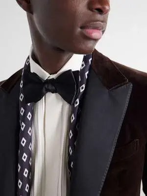 Zegna Satin-trimmed Cotton-velvet Tuxedo Jacket