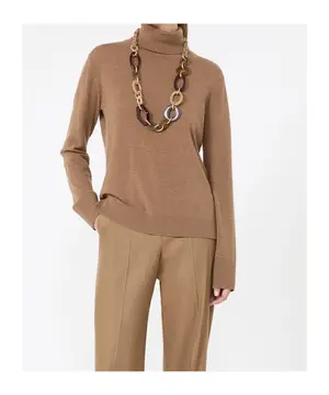 Max Mara Ribbed Turtleneck Knitted Sweater