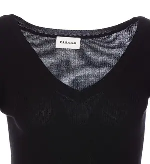 P.a.r.o.s.h V-neck Ribbed-knit Long Sleeved Jumper