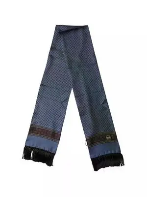 Dolce & Gabbana Geometric-print Fringed Scarf - Blue