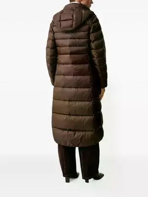 BLAUER. Anita Hooded Quilted Coat - Brown