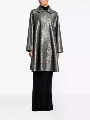 Norma Kamali Trench To Knee Sequin-embellished A-line Coat