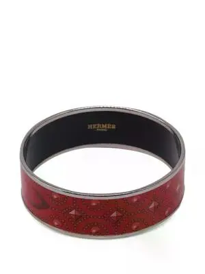 Hermès Enamel Bangle Bracelet - Silver