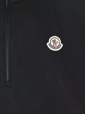 Moncler Logo-patch Zip-up Sweater - Black