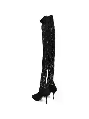 Dolce & Gabbana Taormina Lace Over-the-knee Boots