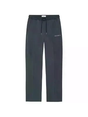 LES DEUX Logo-print Pin-tuck Track Pants - Blue