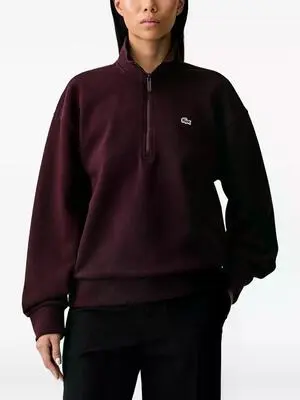 Lacoste Zip-up Piqué Sweatshirt - Red