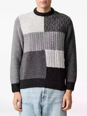Barbour Patchwork Crew-neck Jumper