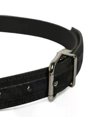DOLCE & GABBANA Grosgrain-trim Leather Belt