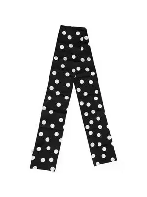 Dolce & Gabbana Polka-dot Silk Scarf - Black