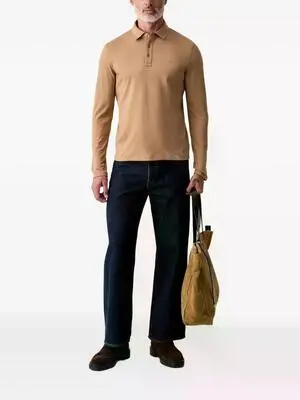 Michael Kors Long-sleeved Polo Shirt In Cotton