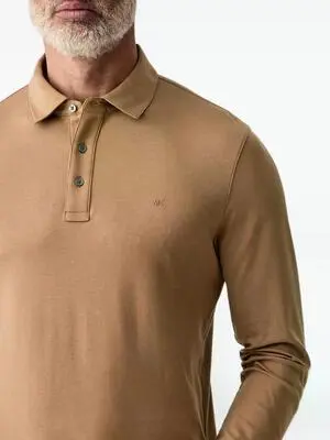 Michael Kors Long-sleeved Polo Shirt In Cotton