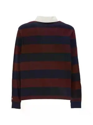 MC2 SAINT BARTH Striped Embroidered-logo Sweater