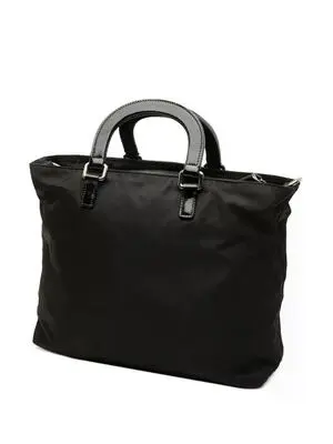 Prada 2010-2026 Tessuto Canapa Logo Satchel
