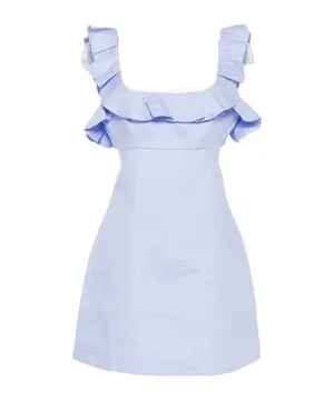 Zimmermann Ruffled Cut-out Mini Dress