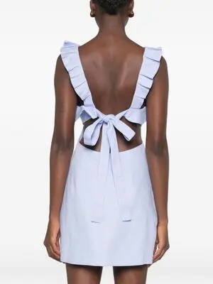 Zimmermann Ruffled Cut-out Mini Dress