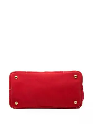 Prada 2013-2026 Small Canvas Canapa Logo Tote Satchel