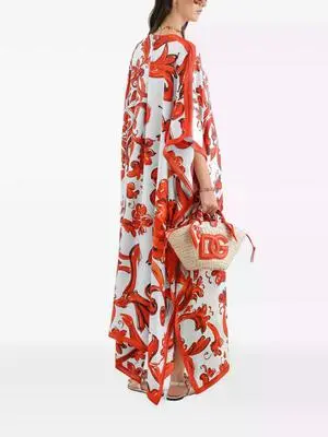 Dolce & Gabbana Majolica-print Twill Kaftan Dress