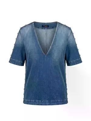 TRUSSARDI Stud-embellished V-neck Blouse