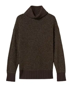TWINSET Mesh Turtleneck Jumper With Lurex - Black