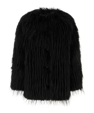 Loulou De Saison Rowe Long Faux Fur Coat - Black