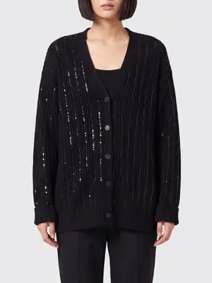 TWINSET Wool Blend Cardigan With Rhinestones