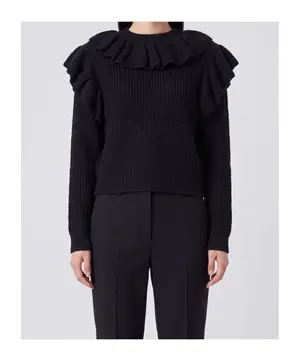 TWINSET Jumper With Lurex Yarn And Ruffles