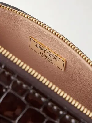 JIMMY CHOO Tube Mini Croc-effect Leather Shoulder Bag