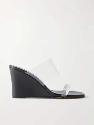 MARYAM NASSIR ZADEH Olympia 95 Pvc Wedge Sandals - Black