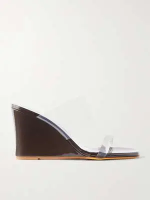 MARYAM NASSIR ZADEH Olympia 95 Pvc Wedge Sandals - Brown
