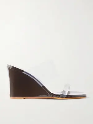 MARYAM NASSIR ZADEH Olympia 95 Pvc Wedge Sandals - Brown
