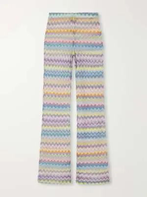 Missoni Striped Crochet-knit Flared Pants - Multi