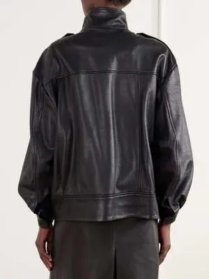 Nour Hammour Nomi Full-grain Leather Jacket