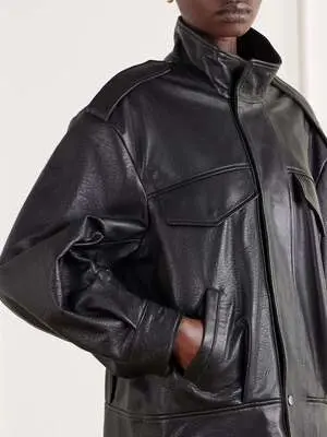 Nour Hammour Nomi Full-grain Leather Jacket