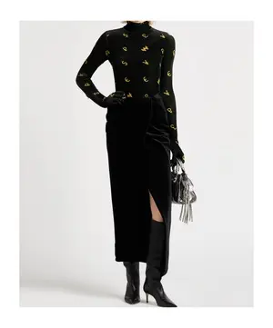 Balenciaga Velvet Skirt
