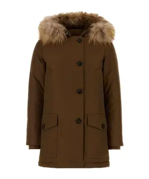 Woolrich Arctic Fur-trim Down Jacket - Brown