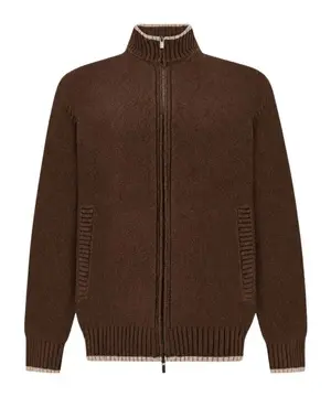Paul & Shark Long-sleeve Zip-up Cardigan - Brown