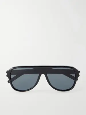 Saint Laurent Sl 970 Aviator-style Acetate Sunglasses - Black